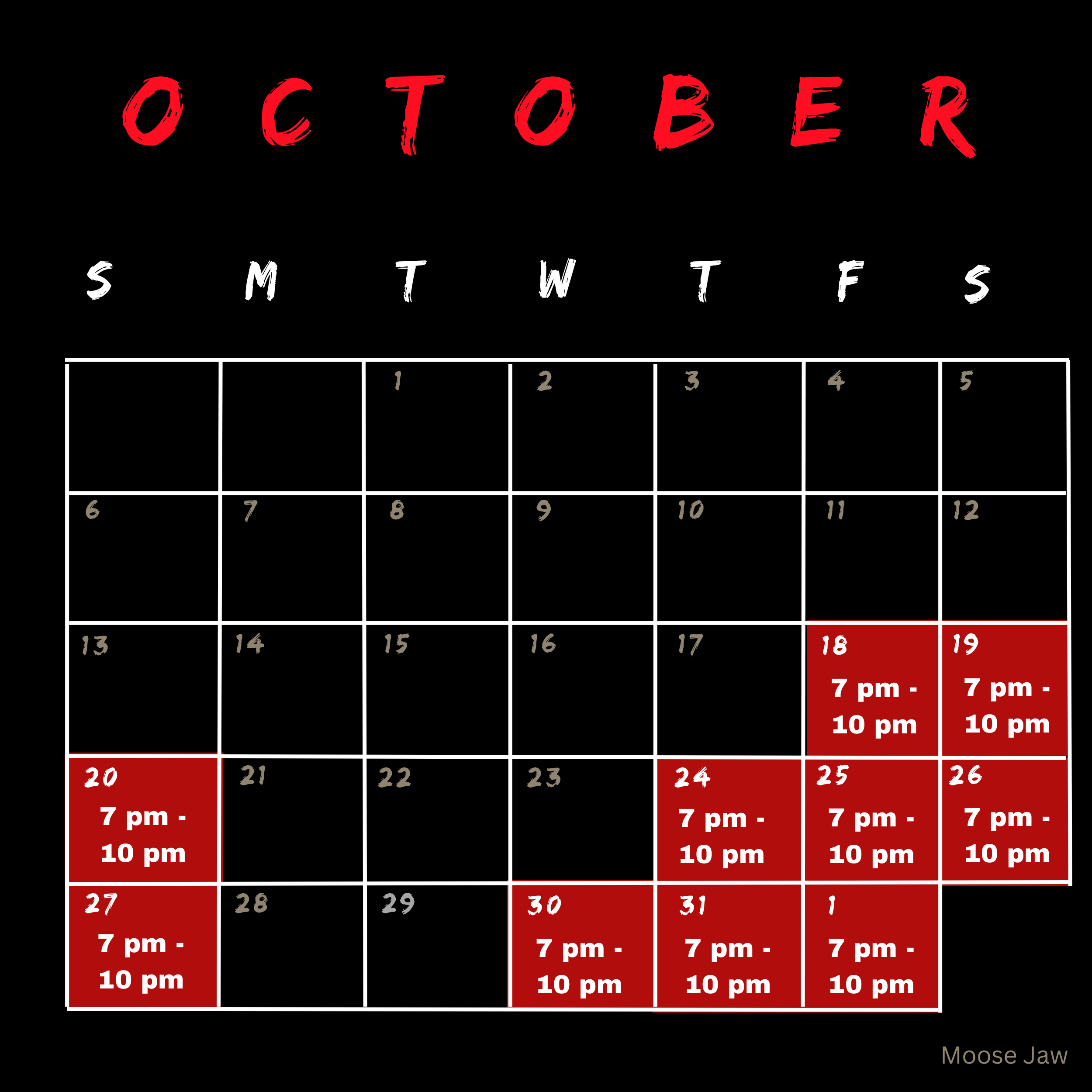 Al Benesocky's Shock House - Dates and Times